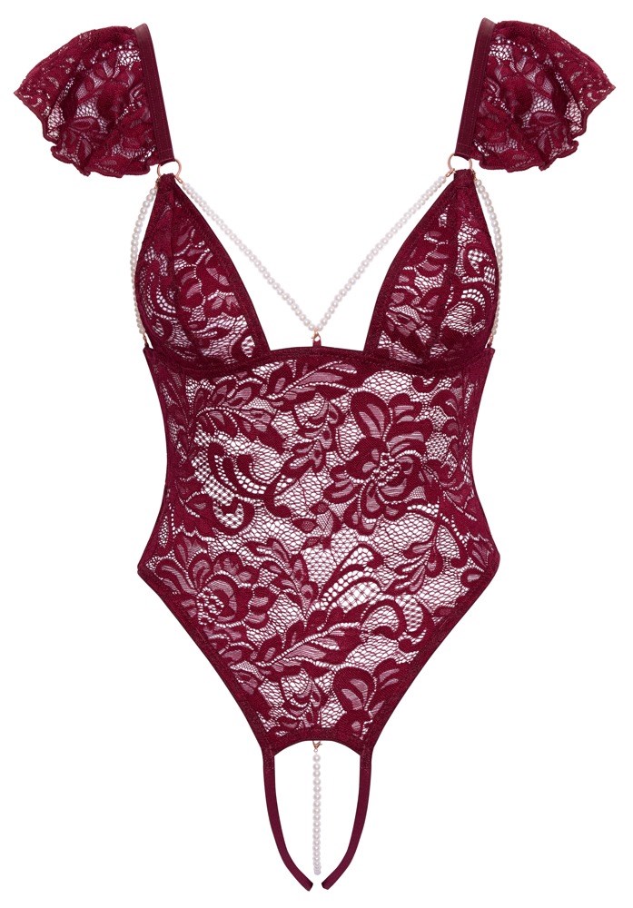 Crotchless Thong Body Red - Diskret levering