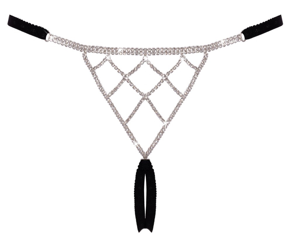Crotchless String Rhinestone - Diskret levering