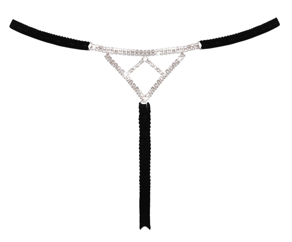 Crotchless String Rhinestone - Diskret levering