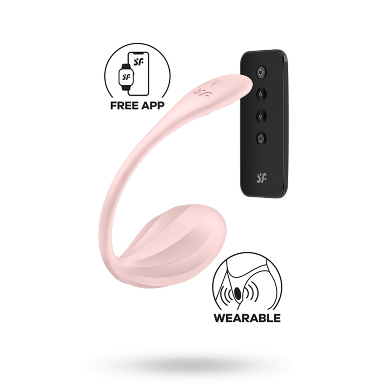 Satisfyer Ribbed Petal App Vibrator Pink - Diskret levering